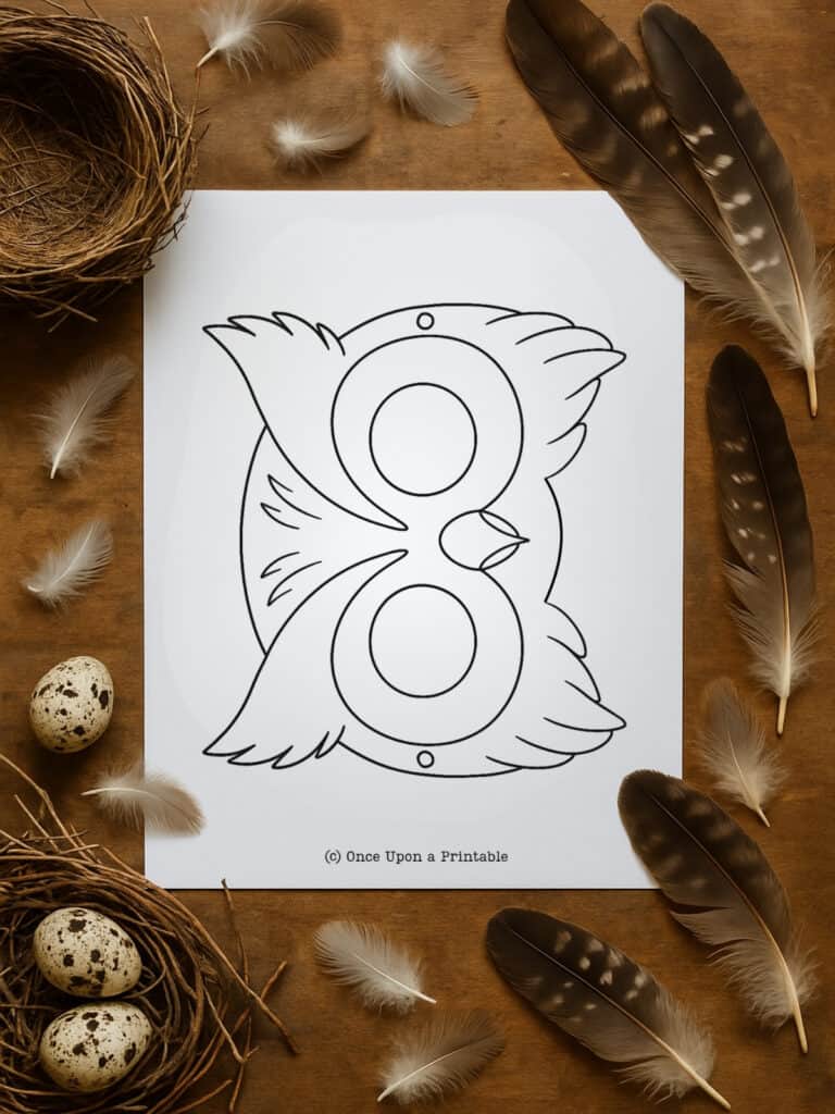 Owl Template (Free Printable) - Once Upon a Printable