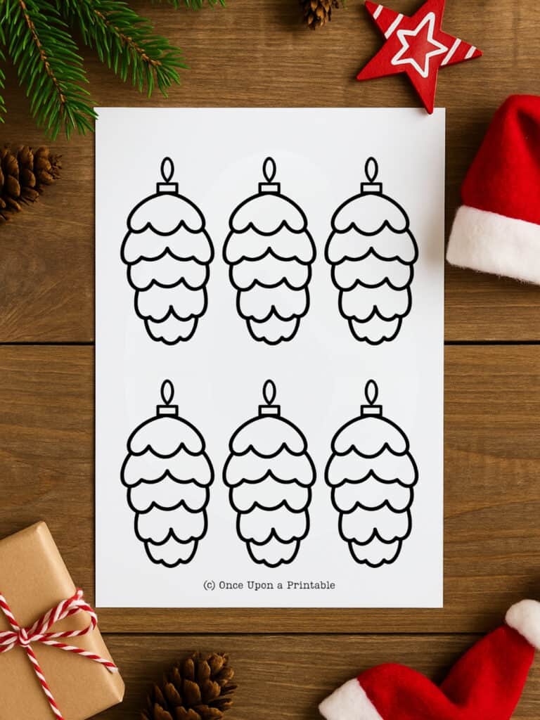 Christmas Ornament Template Printable (Free Printable) - Once Upon a ...