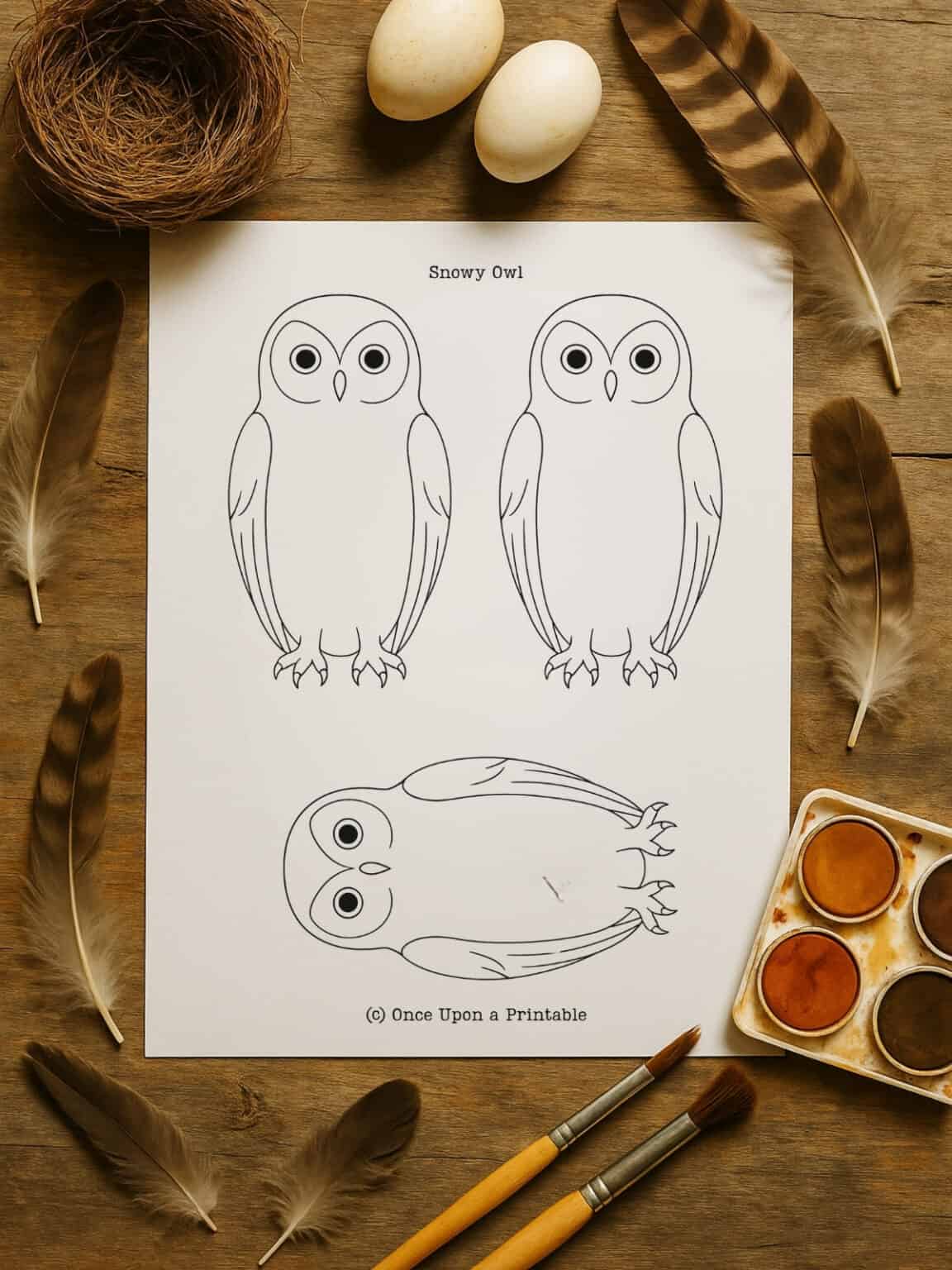 Owl Template (Free Printable) - Once Upon a Printable