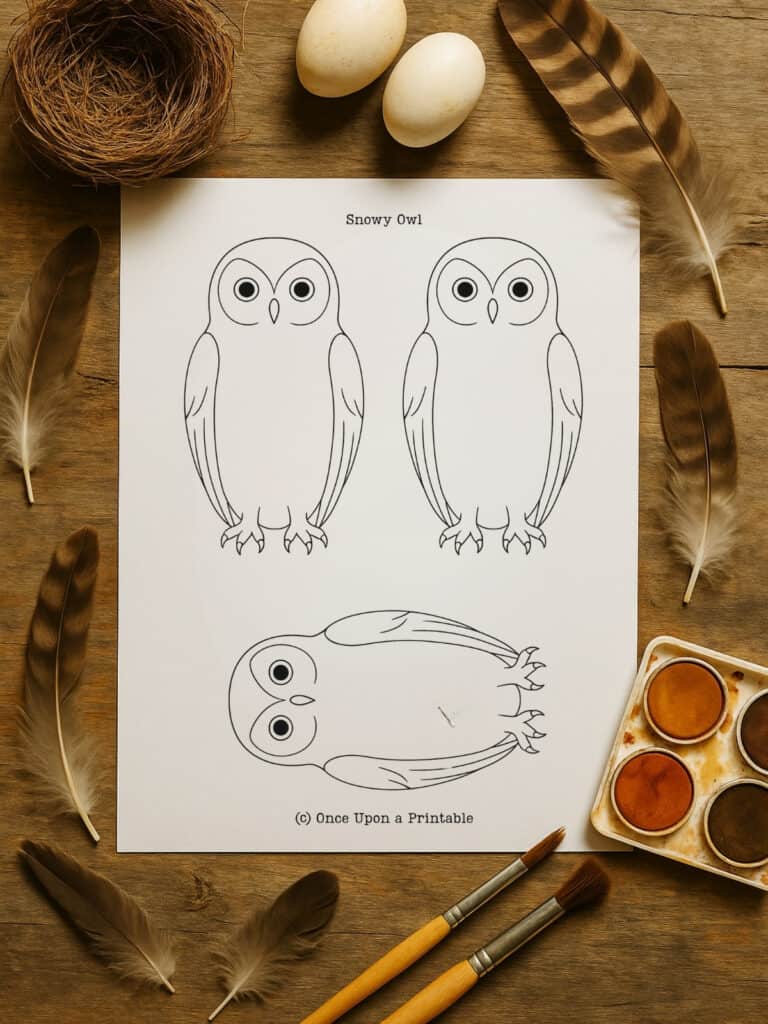Owl Template (Free Printable) - Once Upon a Printable