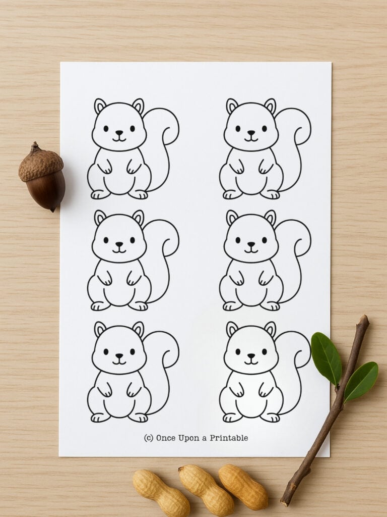 Squirrel Templates (Free Printables) - Once Upon a Printable