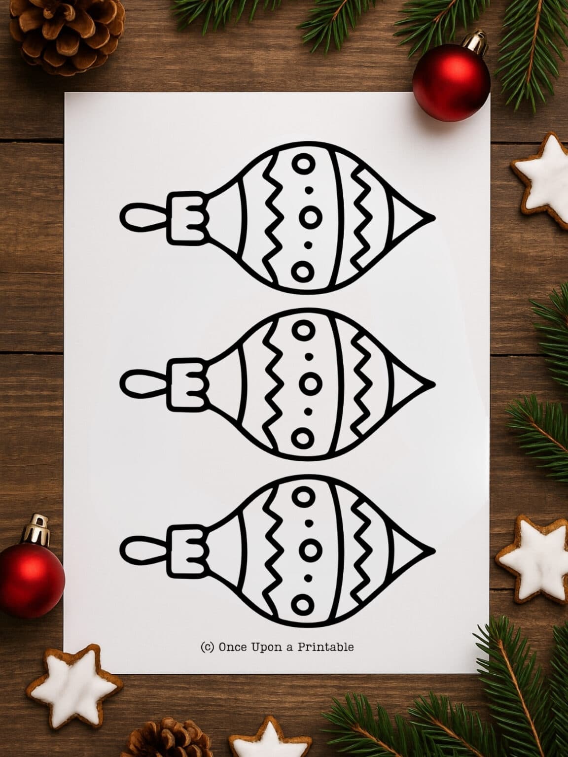 Christmas Ornament Template Printable (Free Printable) - Once Upon a ...