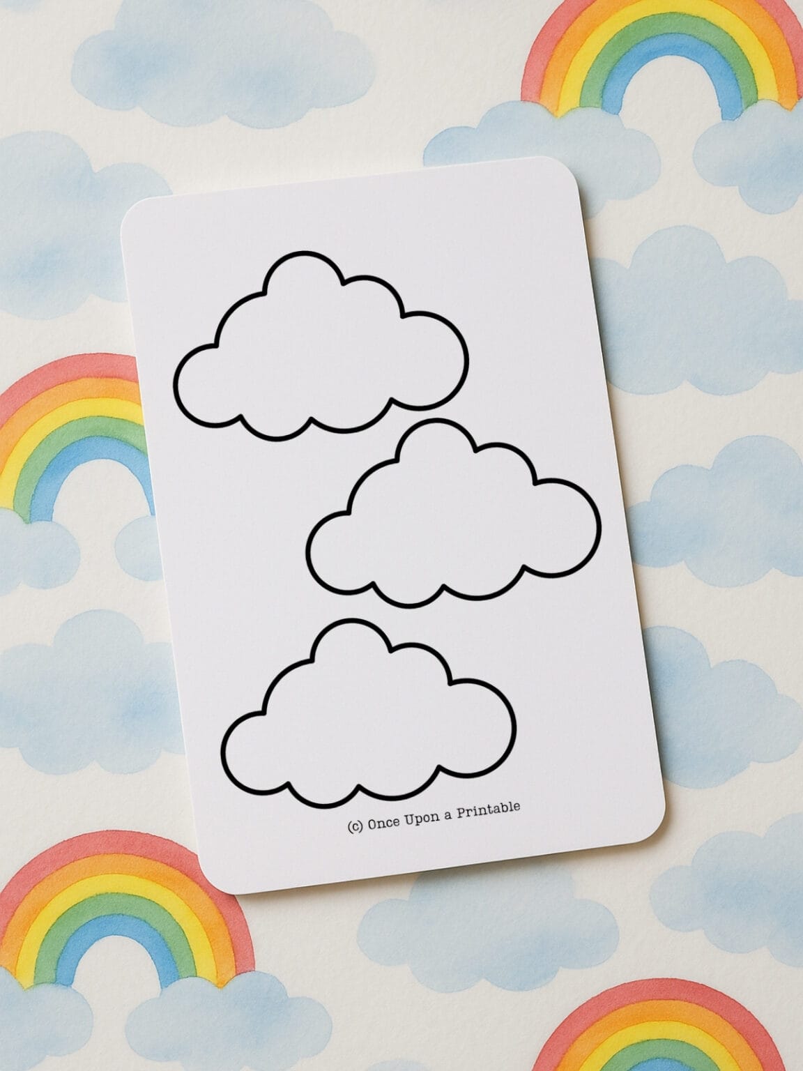 Cloud Templates (Free Printables) - Once Upon a Printable