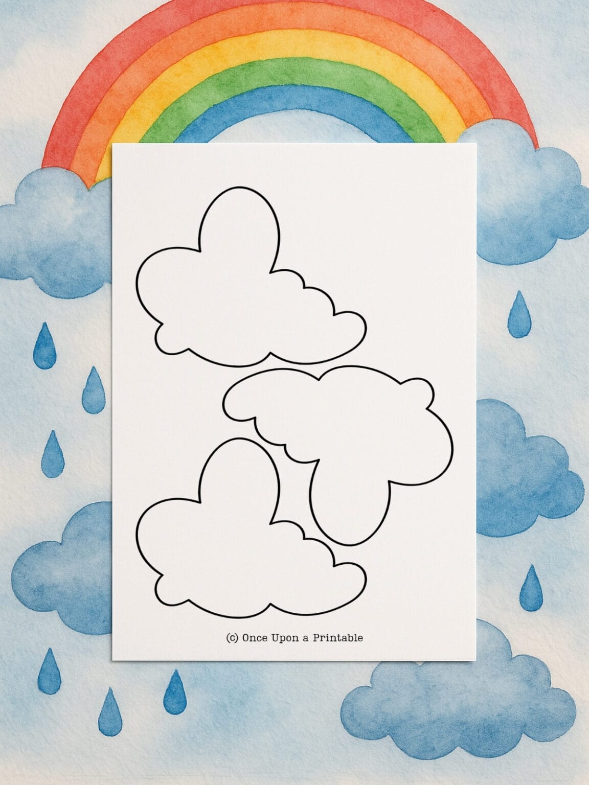 Cloud Templates (Free Printables) - Once Upon a Printable