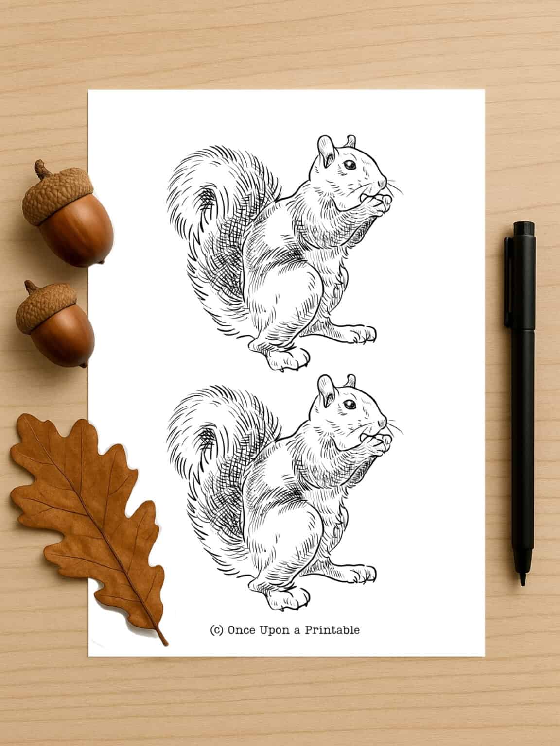 Squirrel Templates (Free Printables) - Once Upon a Printable