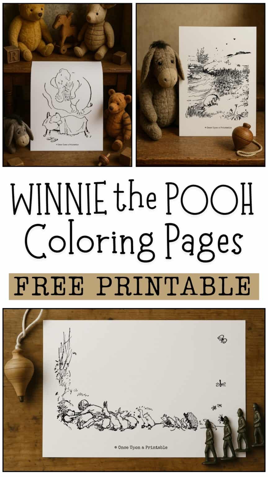 Free Classic Winnie the Pooh Coloring Pages - Once Upon a Printable