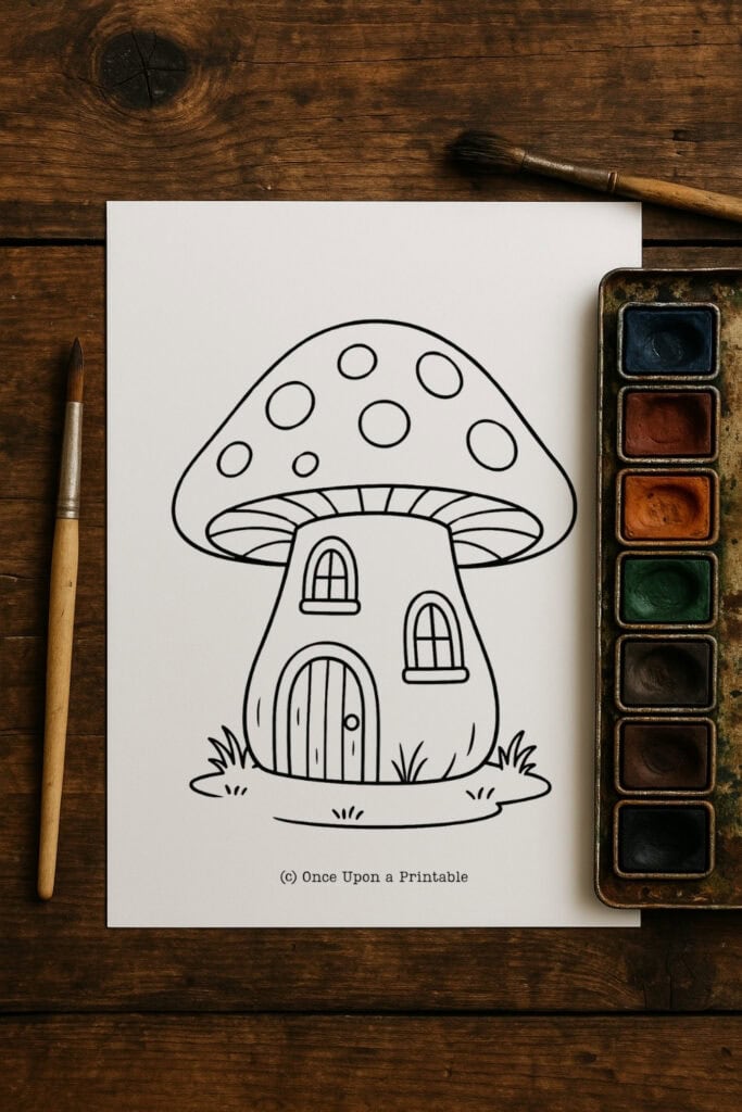 Mushroom Coloring Pages (Free Printables) - Once Upon a Printable