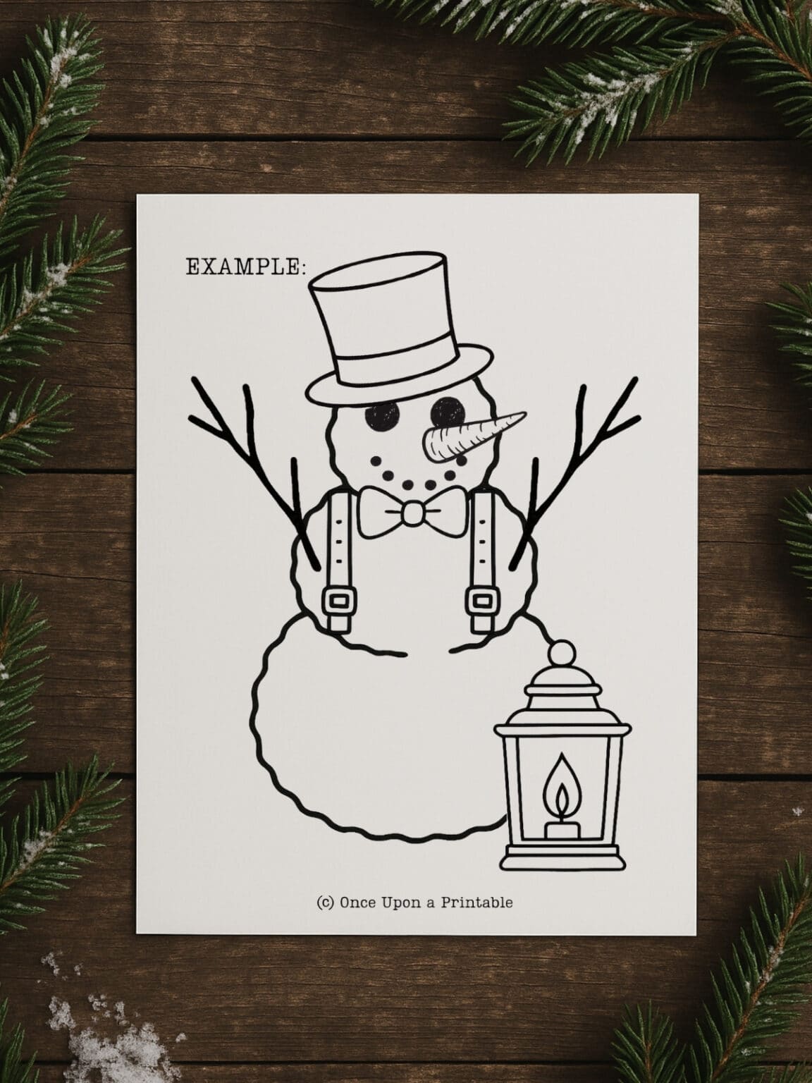 Snowman Template (Free Printables) - Once Upon a Printable