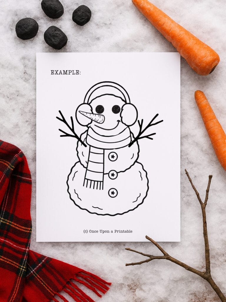 Snowman Template (Free Printables) - Once Upon a Printable