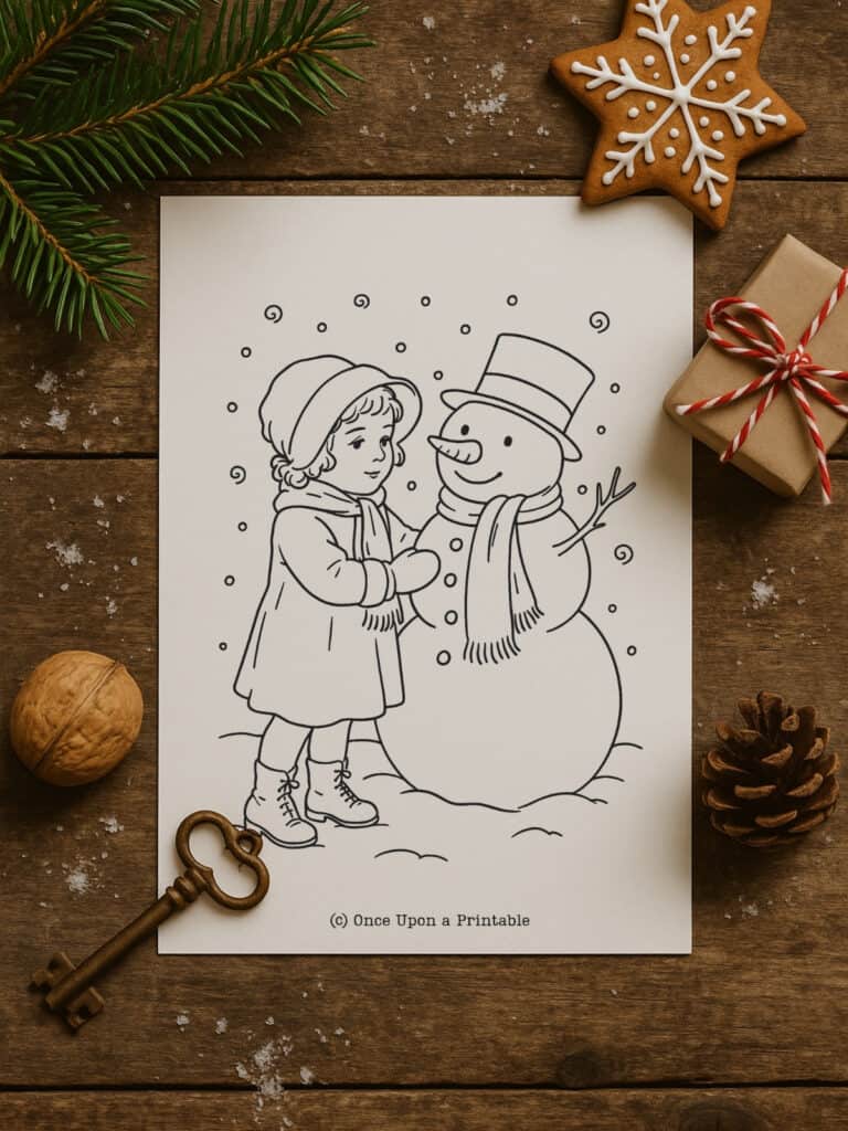Snowman Template (Free Printables) - Once Upon a Printable