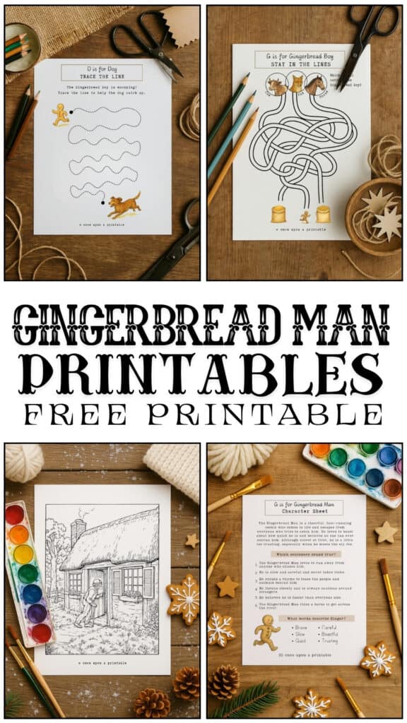 Gingerbread Man Printables (Free!) - Once Upon a Printable