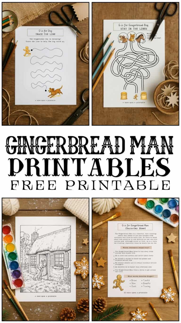 Gingerbread Man Printables (Free!) - Once Upon a Printable