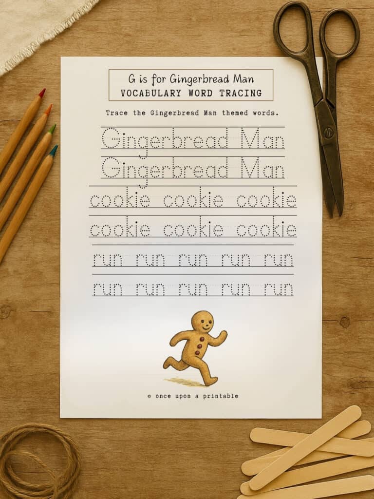 Gingerbread Man Printables (Free!) - Once Upon a Printable