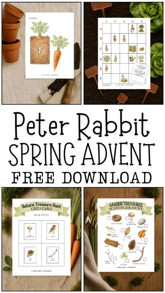Peter Rabbit Advent Calendar (Free Printable) - Once Upon a Printable