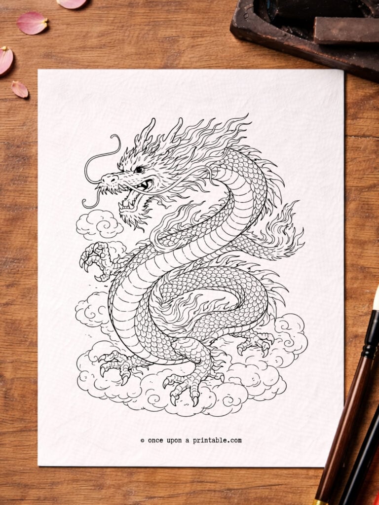 Chinese New Year Coloring Pages (Free Printables) - Once Upon a Printable