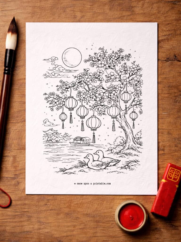 Chinese New Year Coloring Pages (Free Printables) - Once Upon a Printable