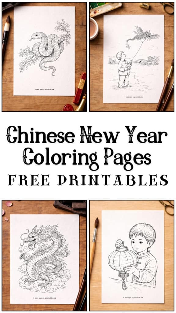 Chinese New Year Coloring Pages (Free Printables) - Once Upon a Printable
