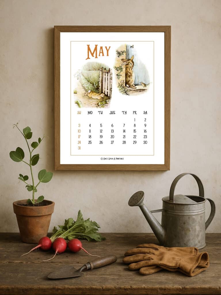 Peter Rabbit Calendar (Free Printable) - Once Upon a Printable