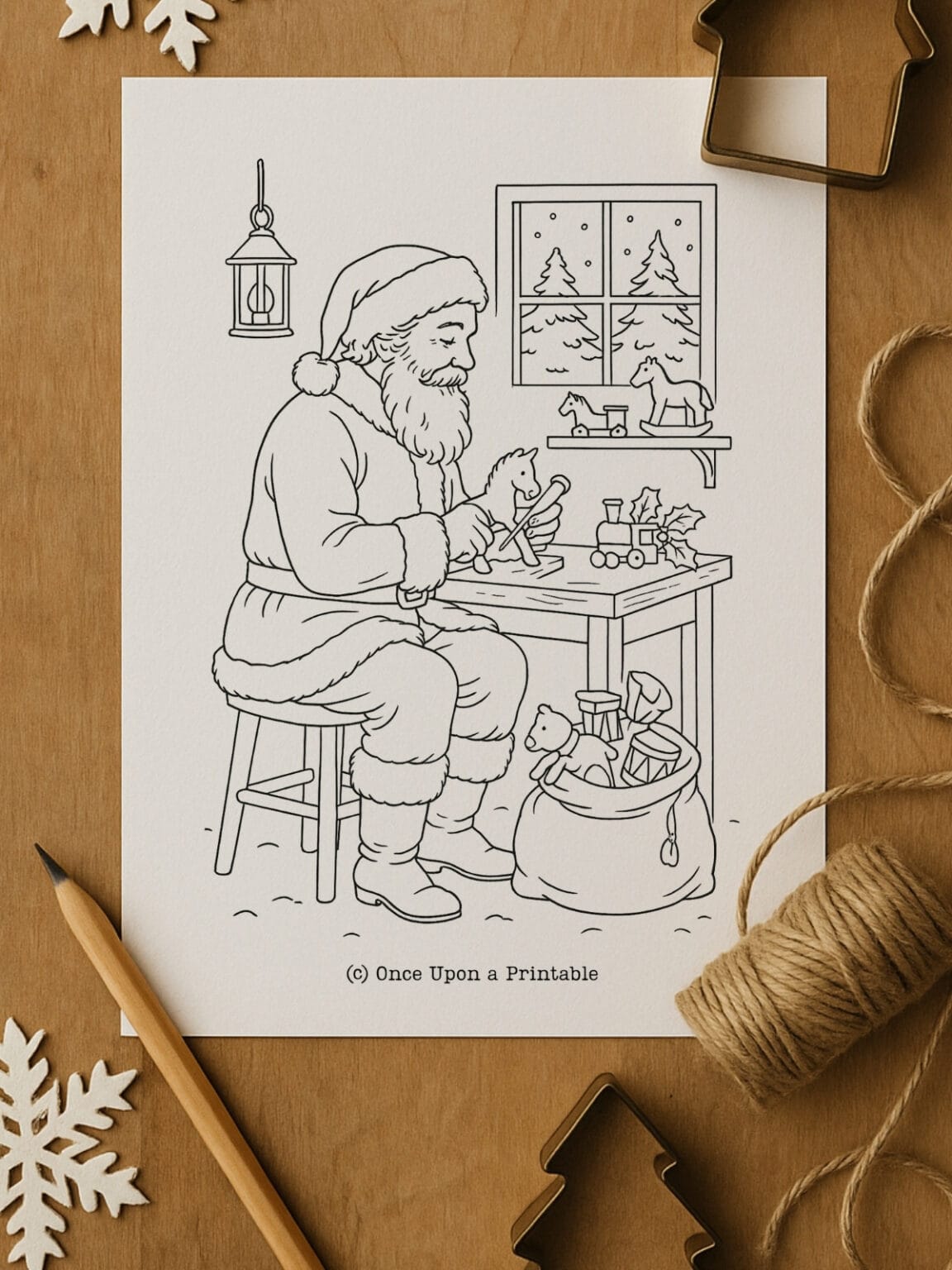 Santa Coloring Pages (Free Printables) - Once Upon a Printable