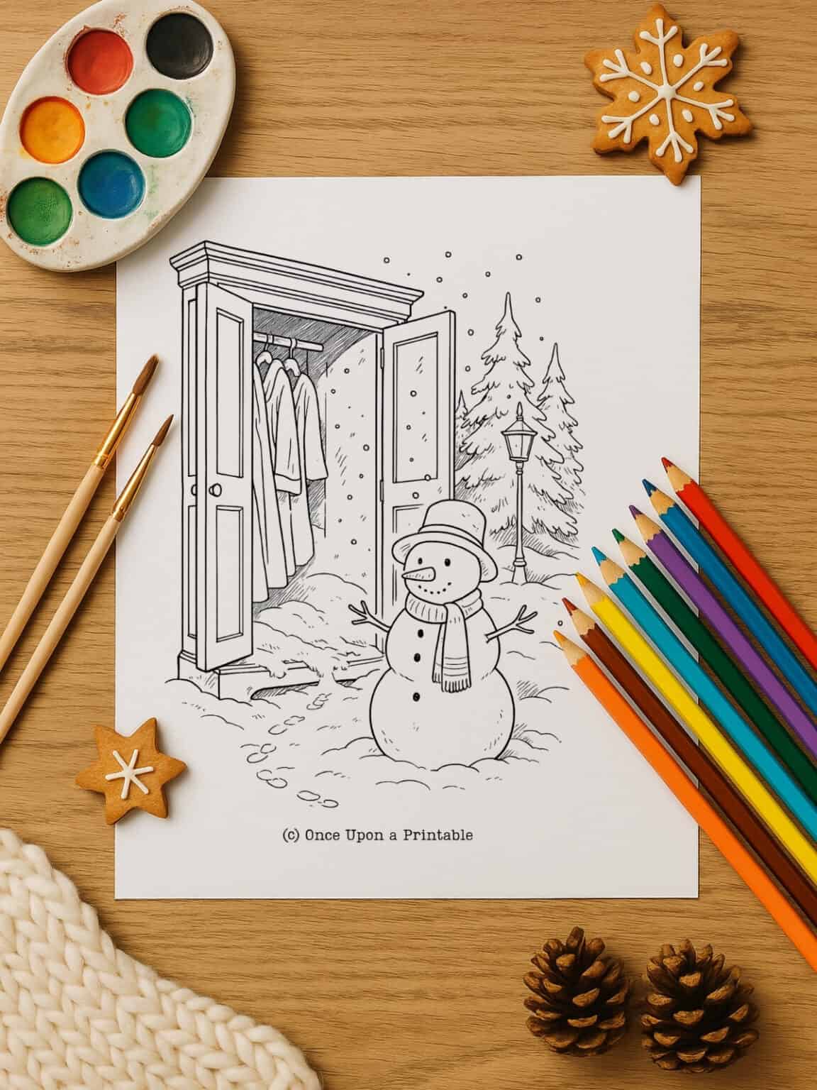 Snowman Coloring Pages (Free Printables) - Once Upon a Printable