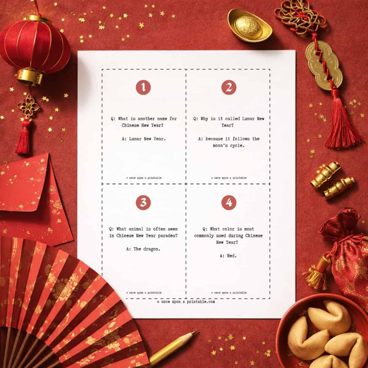 Chinese New Year Trivia Questions & Answers - Once Upon a Printable