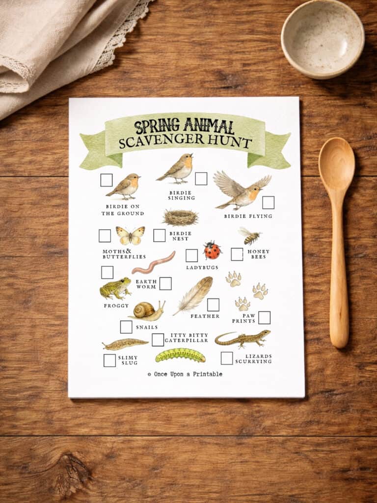 Spring Scavenger Hunt (Free Printable) - Once Upon a Printable
