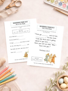 Resurrection Day Worksheets & Activities (Free Printables) - Once Upon ...