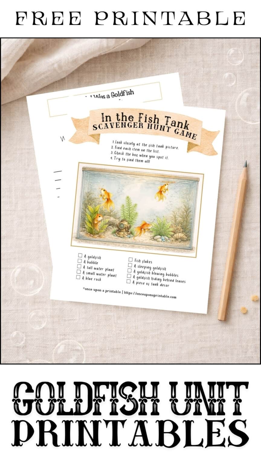 Goldfish Printables (Free + Full Unit Study) - Once Upon a Printable